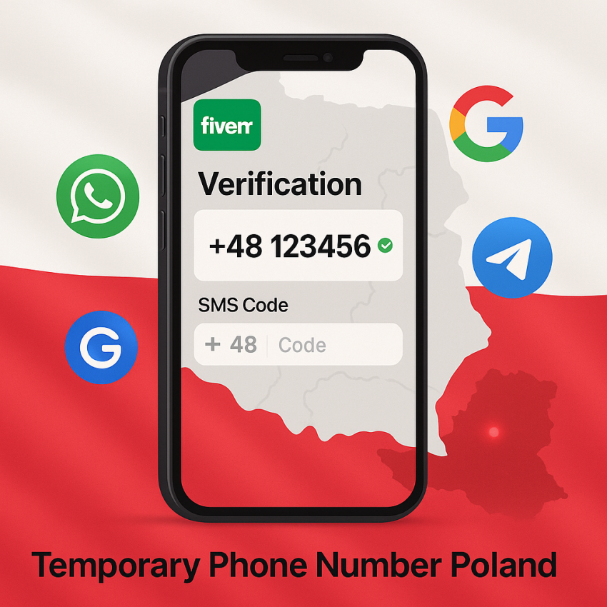 Temp phone number Poland – Receive SMS for Fiverr, WhatsApp