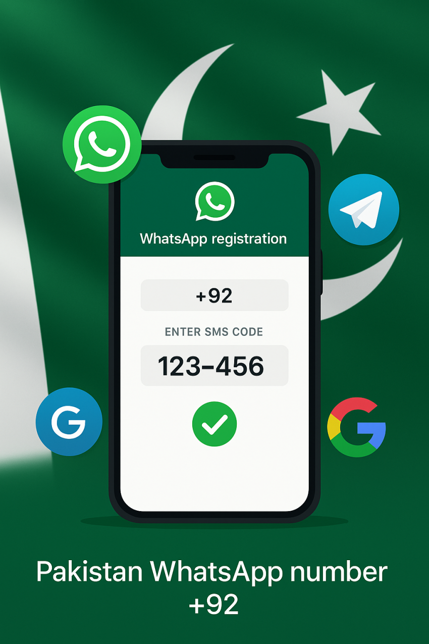 Numero WhatsApp Pakistan – ottieni un numero virtuale +92 per SMS