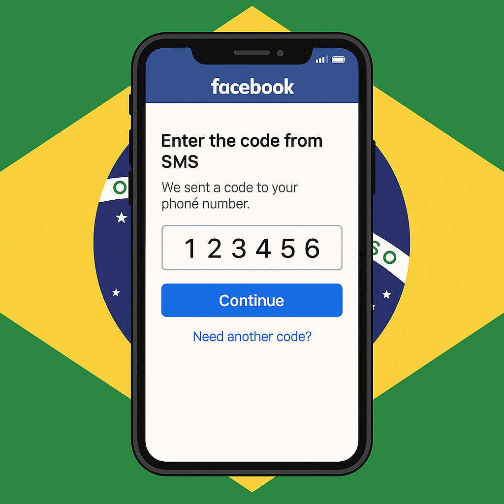 Facebook Verification with a Brazilian Rented Number