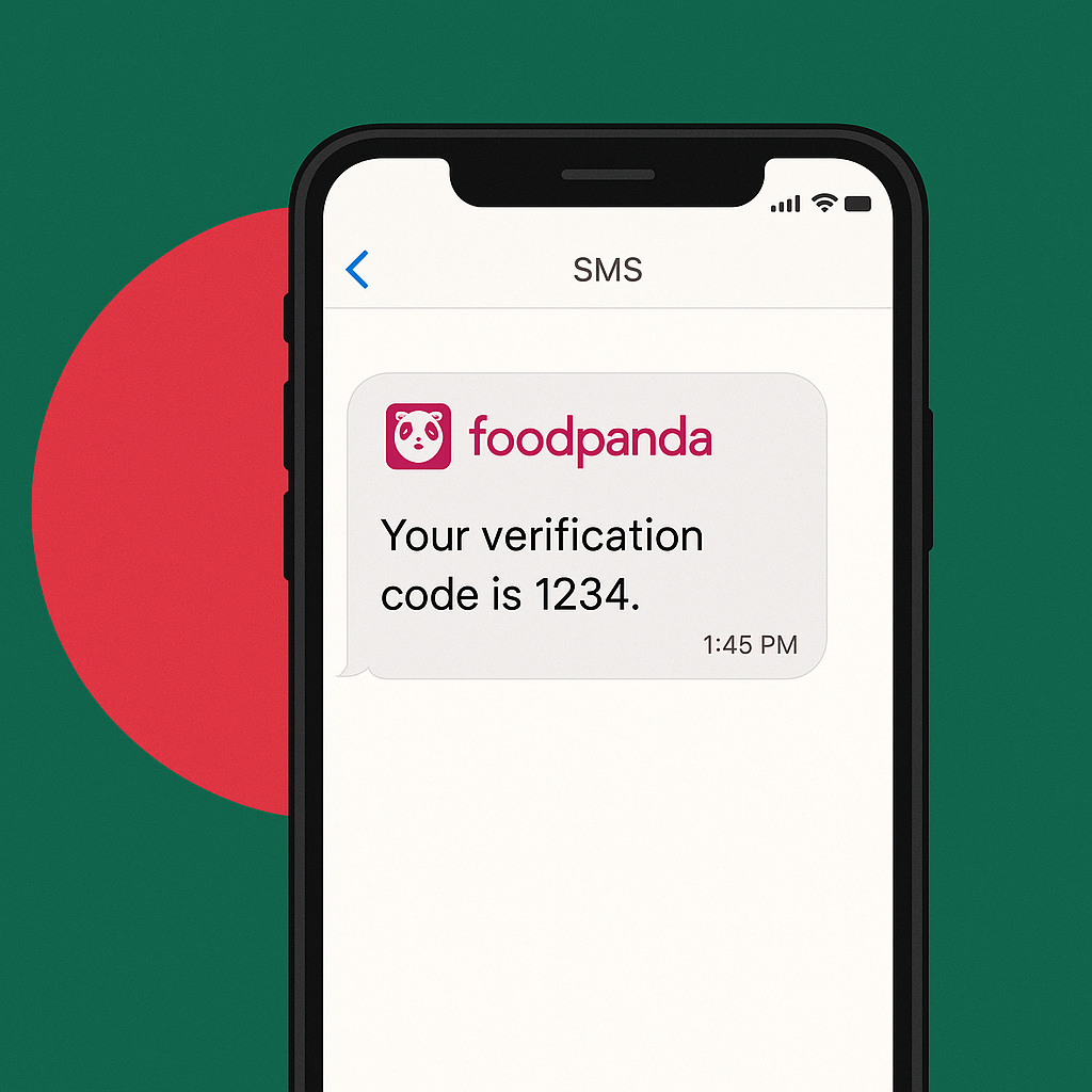 Temporary Phone Number in Bangladesh for FoodPanda