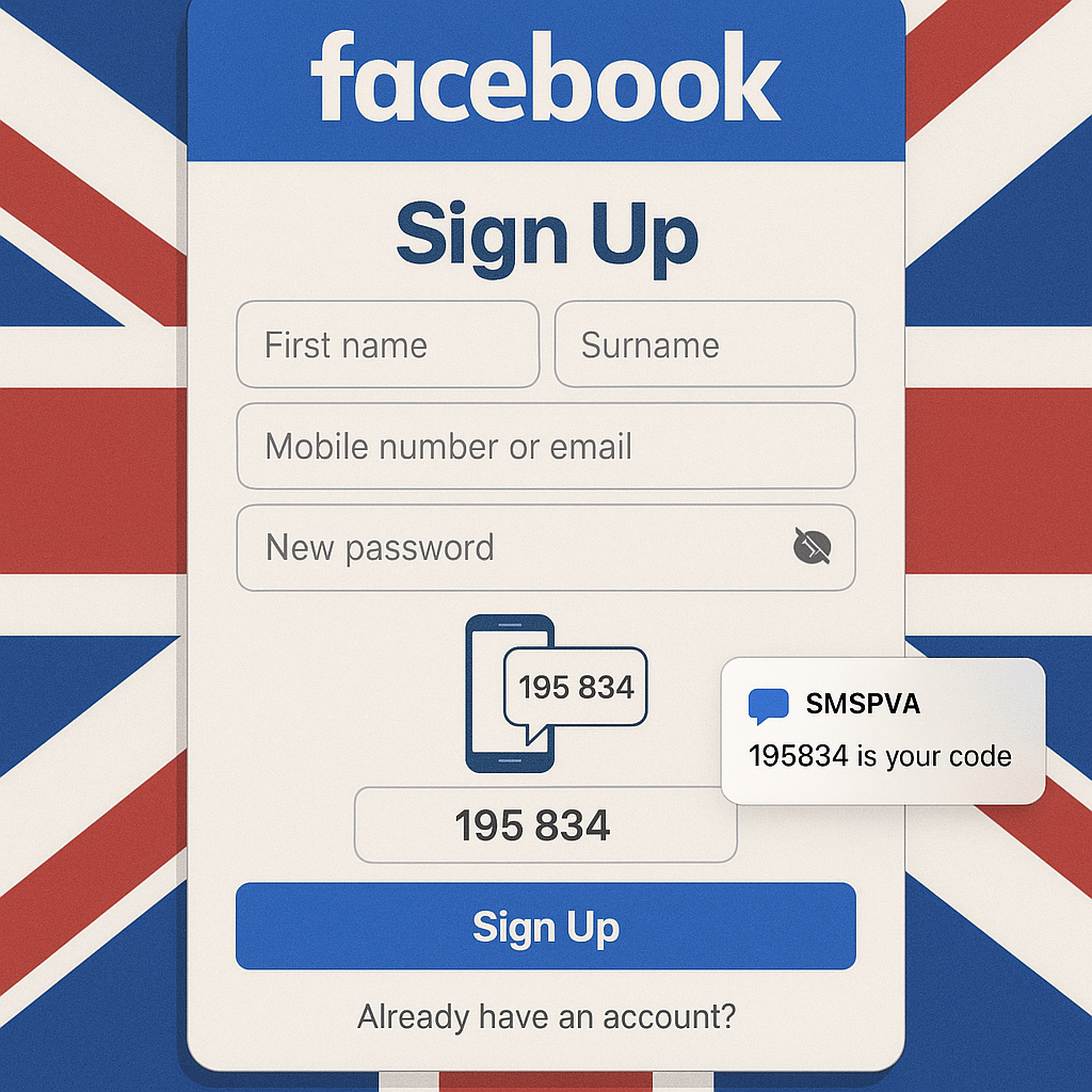 Comment créer un compte Facebook avec un numéro britannique loué
