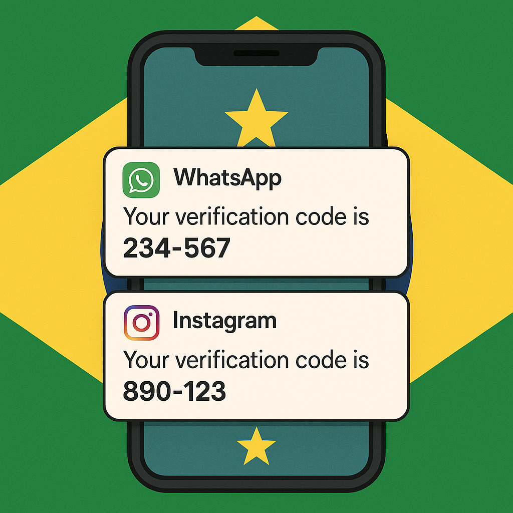 Rent Brazil Virtual Numbers for WhatsApp & Instagram