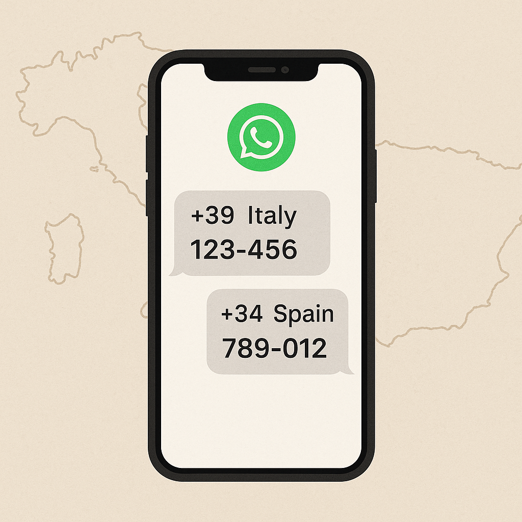 Numeri casuali per verifica WhatsApp e SMS in Italia e Spagna