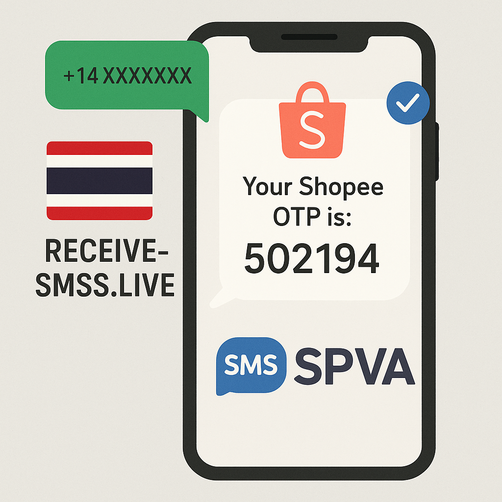 Receive-smss.live 竞争对手 泰国 Shopee 验证