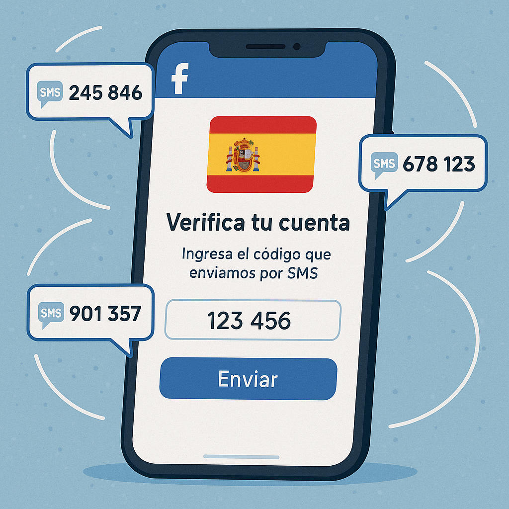 SMSPVA يتفوق على Receive-SMSS لفيسبوك في إسبانيا