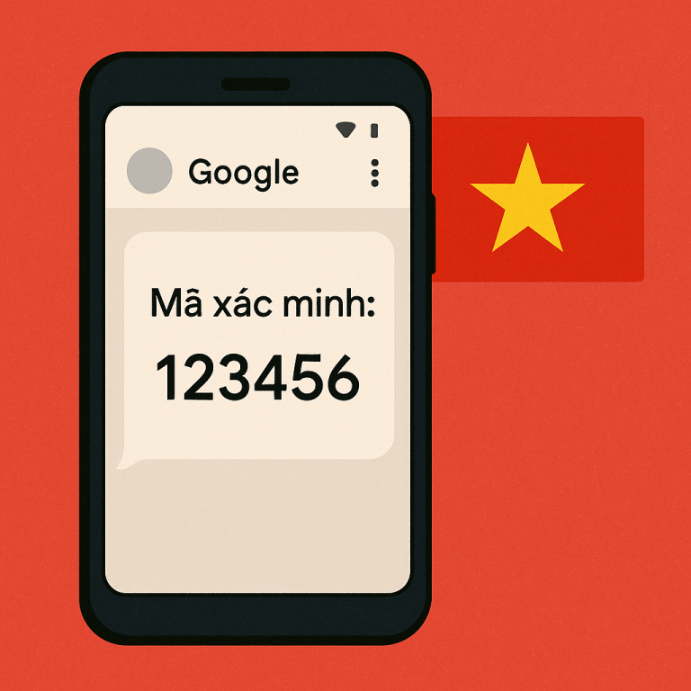 Alternative to Onlinesim for Google account verification in Vietnam