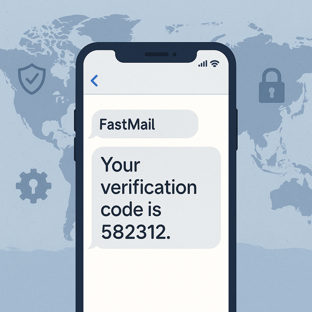 FastMail 使用短信号码进行验证