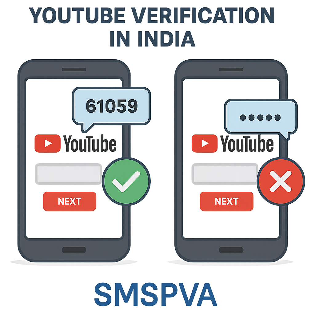 SMSPVA vs sms-activate.io : vérification YouTube en Inde