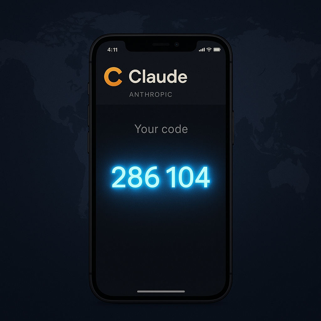 Claude (Anthropic) with SMSPVA for Verification